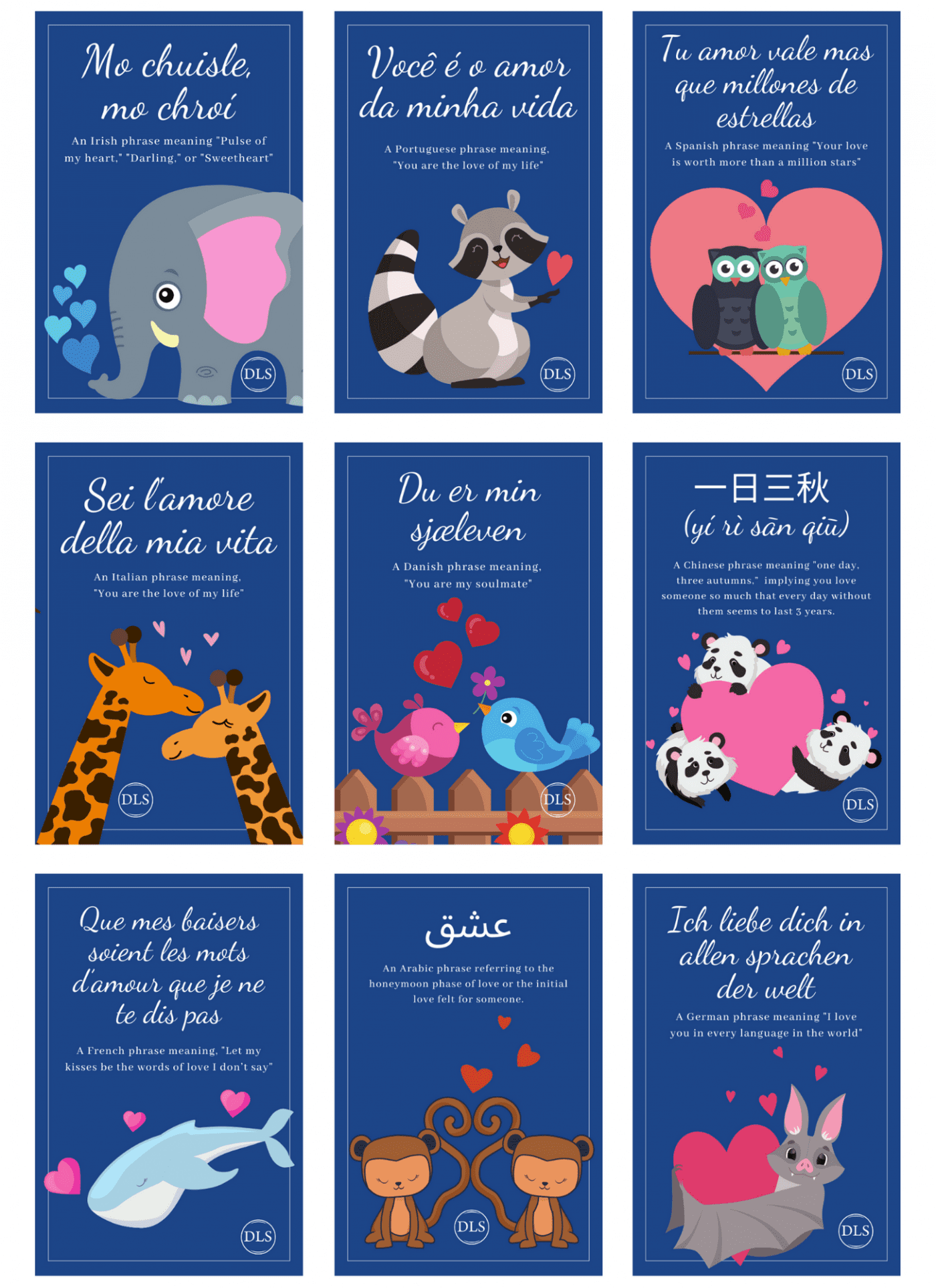 Valentine's Day Phrases in Different Languages - DLS
